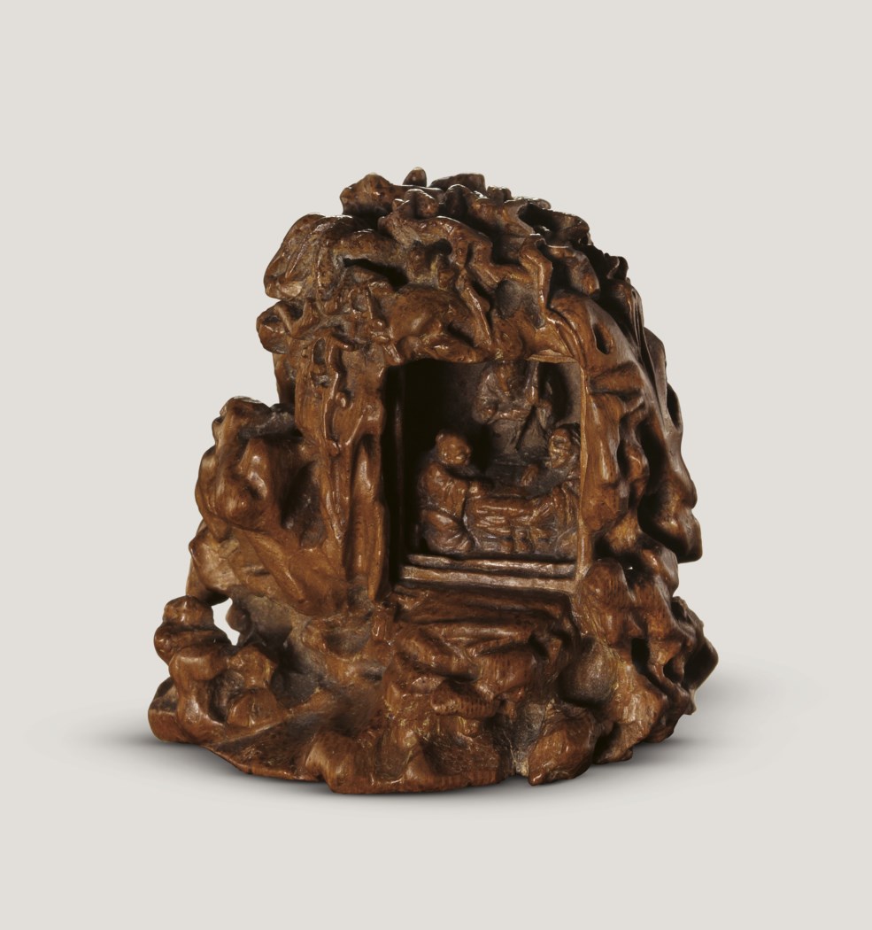 A FINE AND RARE BAMBOO MINIATURE 'GROTTO' GROUP