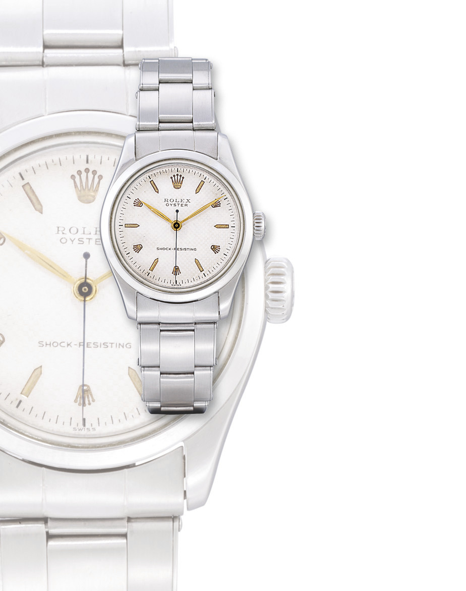 ROLEX, REF. 6244 STAINLESS STEEL MANUAL-WINDING BRACELET WATCH