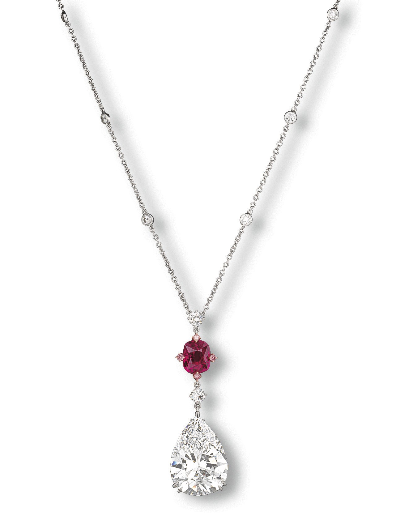 AN ELEGANT DIAMOND AND RUBY NECKLACE | Christie's