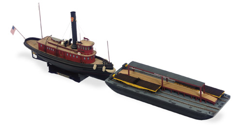 A Scale Model Of The Pennsylvania Railroad Tugboat Harrisburg and a ...