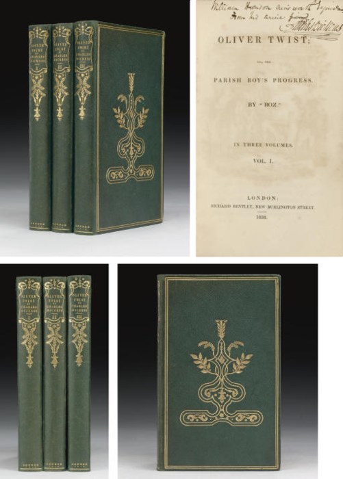 [DICKENS, Charles]. Oliver Twist; or, the Parish Boy's Progress. By "Boz." London: Richard ...