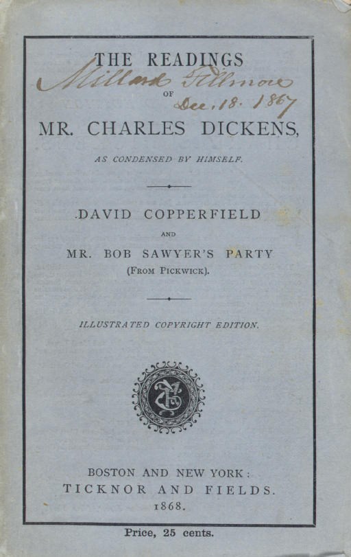 DICKENS, Charles. The Readings of Mr. Charles Dickens. As Condensed by ...