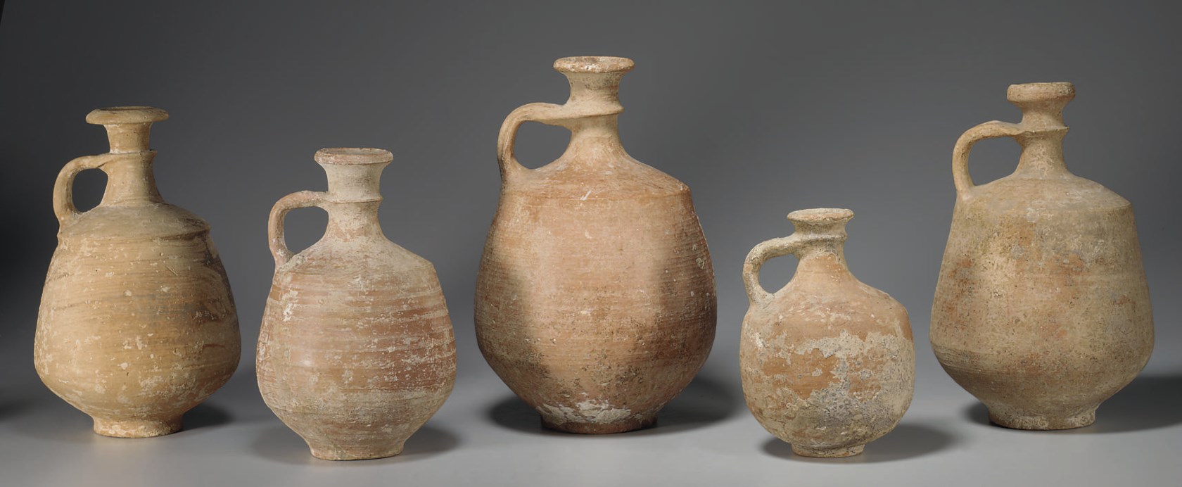 TWENTY ANCIENT POTTERY ITEMS , IRON AGE TO BYZANTINE PERIOD, CIRCA 1500 ...