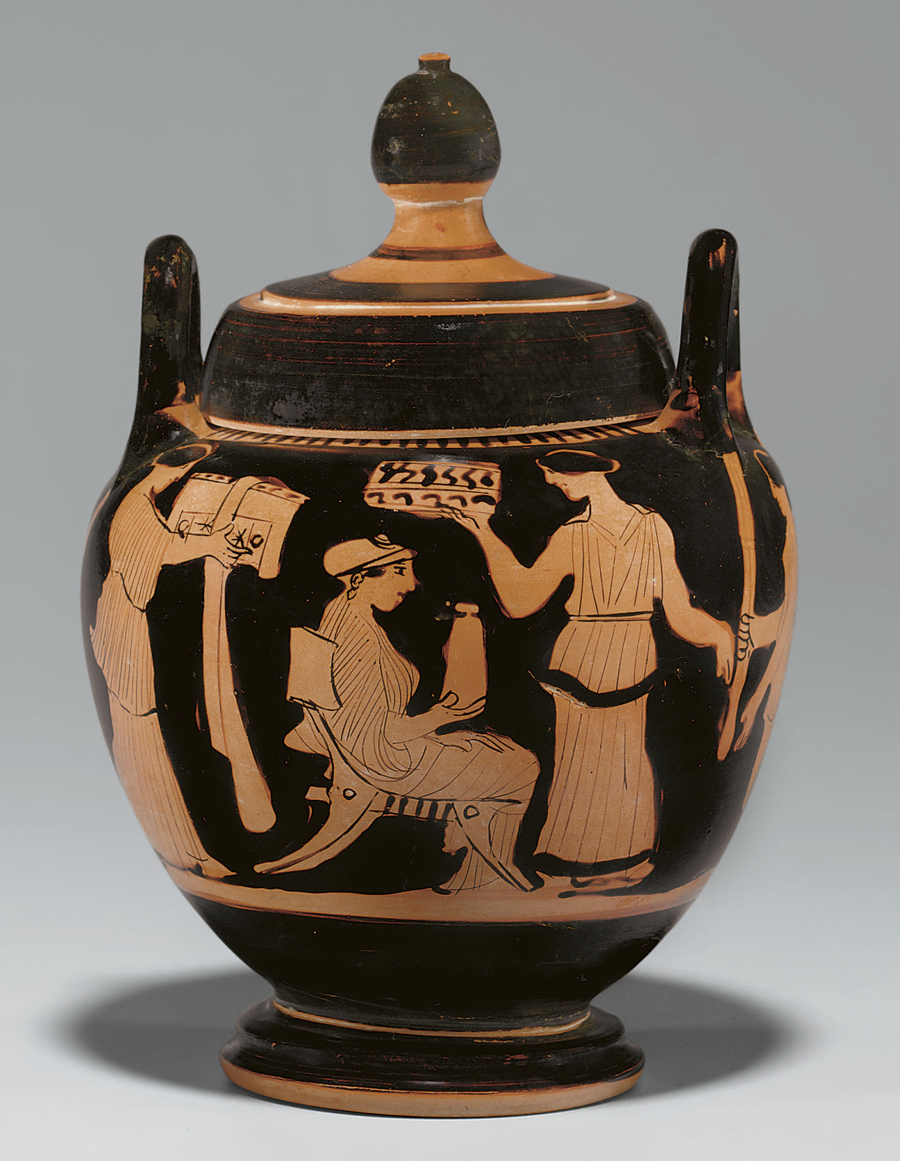 AN ATTIC RED-FIGURED LEBES GAMIKOS