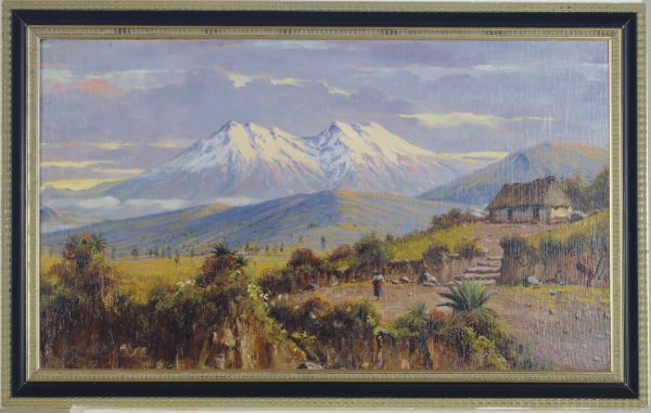 Leopoldo Romañach (CUBAN, 1862-1951) , Snow capped mountains in South ...