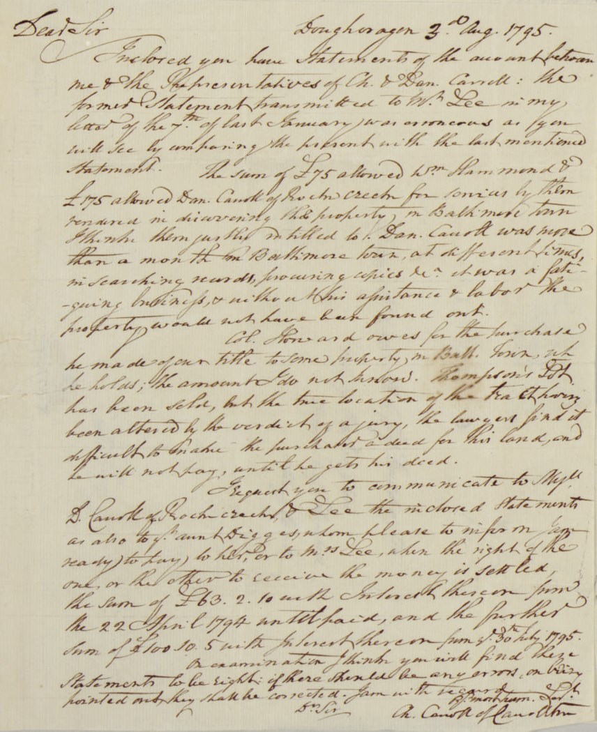 CARROLL, Charles, of Carrollton (1737-1832), Signer (Maryland ...