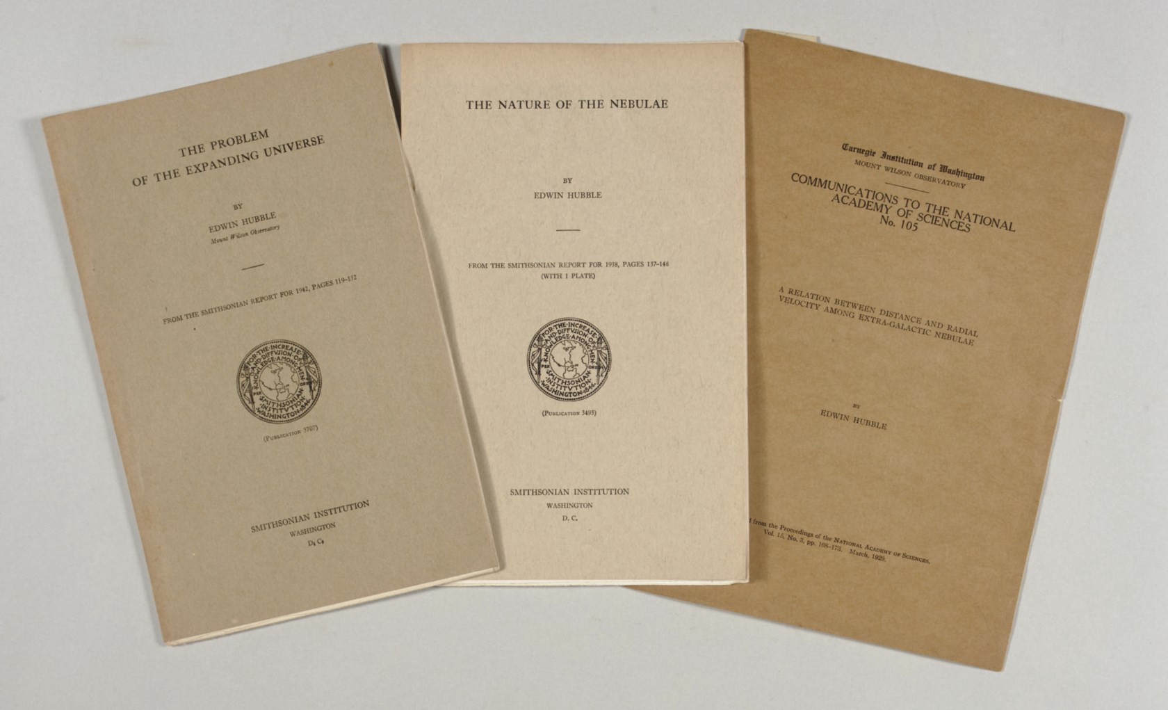 HUBBLE, Edwin (1889-1953). "A Relation between Distance and Radial ...