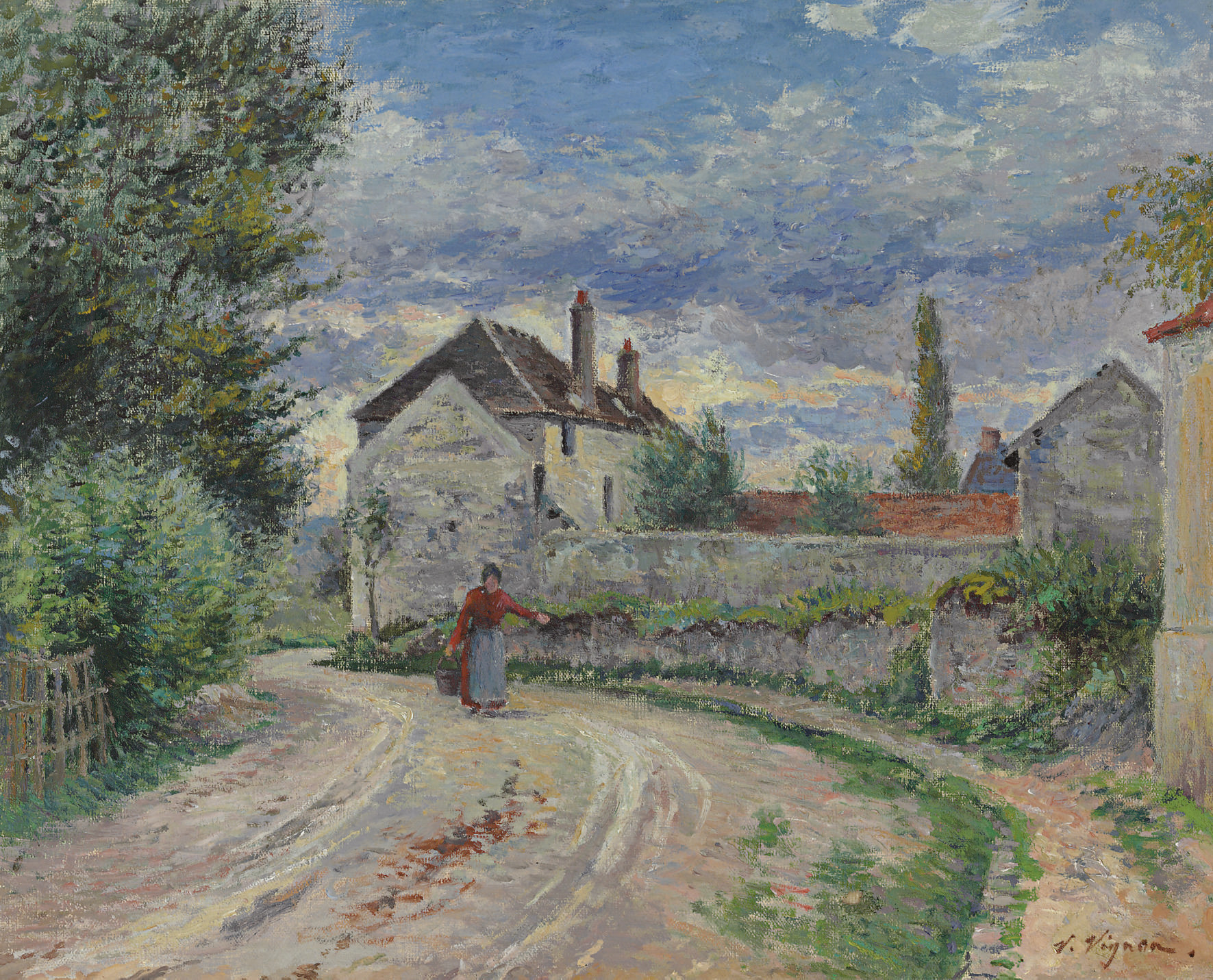 Victor Vignon (1847-1909) , Rue du village | Christie's