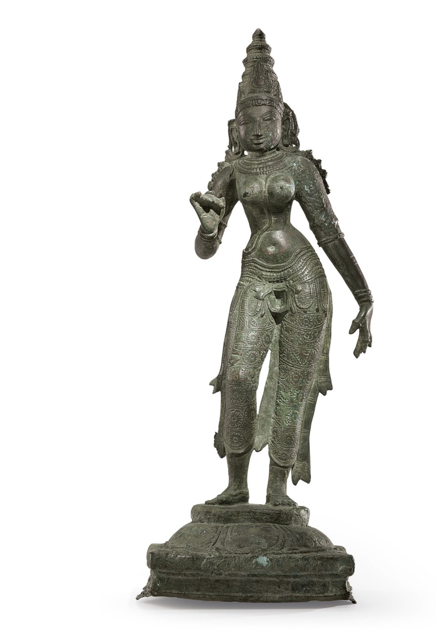 A bronze figure of Parvati , SOUTH INDIA, CHOLA PERIOD, 12TH/13TH ...
