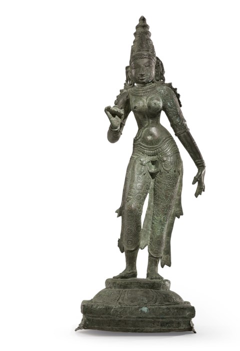 A bronze figure of Parvati , SOUTH INDIA, CHOLA PERIOD, 12TH/13TH ...