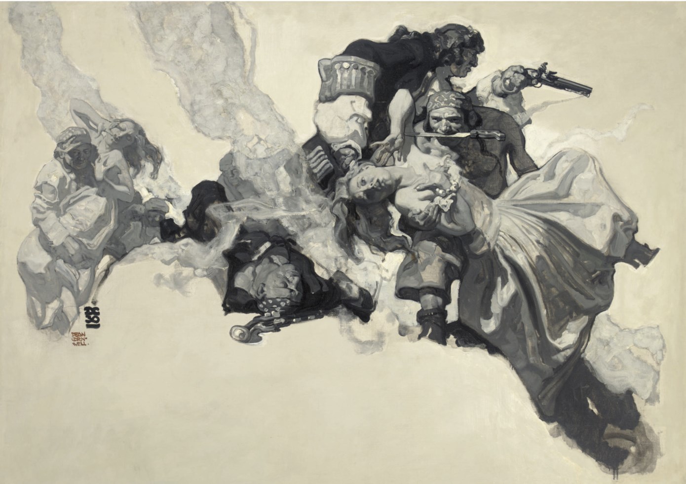 Dean Cornwell (1892-1960) , Captain Blood Saves a Woman Caught Between ...