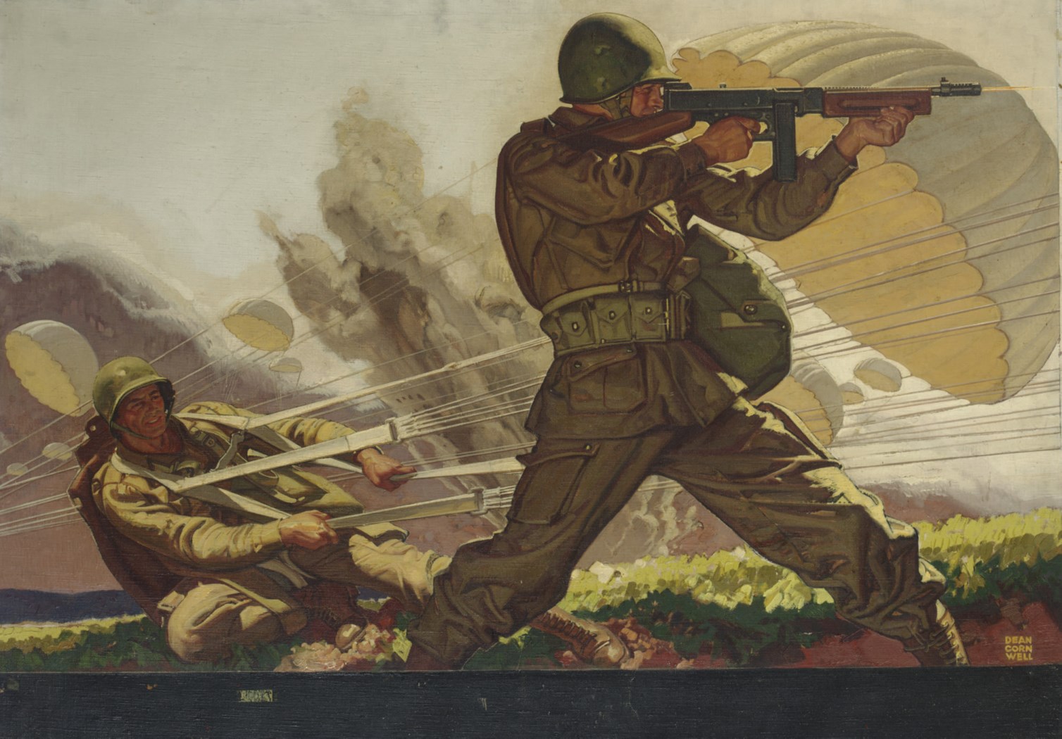 Dean Cornwell (1892-1960) , They've Got the Guts, Back 'Em Up With More ...