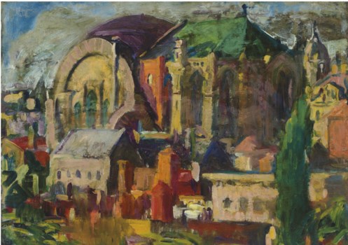 Jan Matulka (1890-1972) , Cathedral of St. John the Divine | Christie's