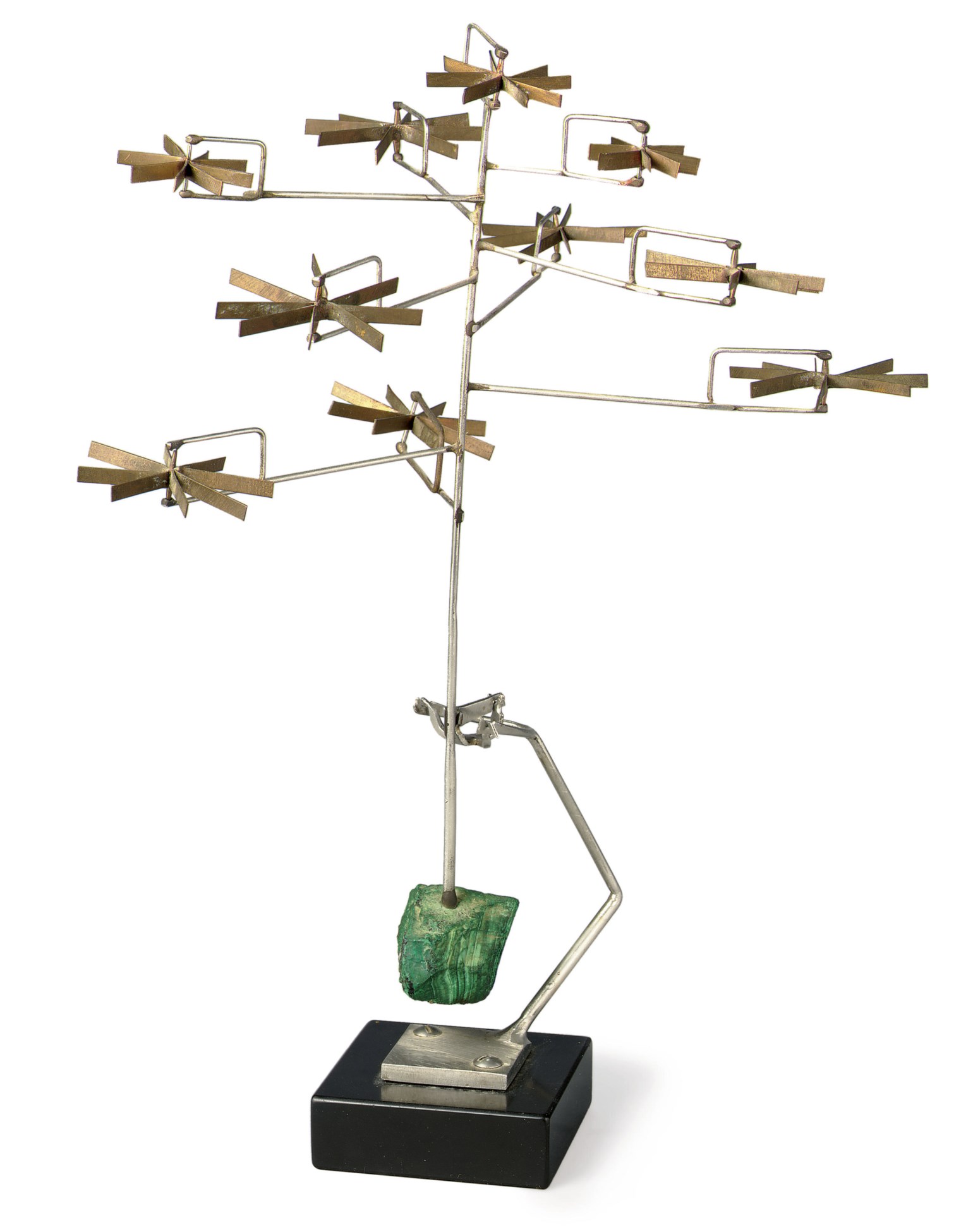 George Rickey (1907-2002) , Ten Rotors With Malachite | Christie's