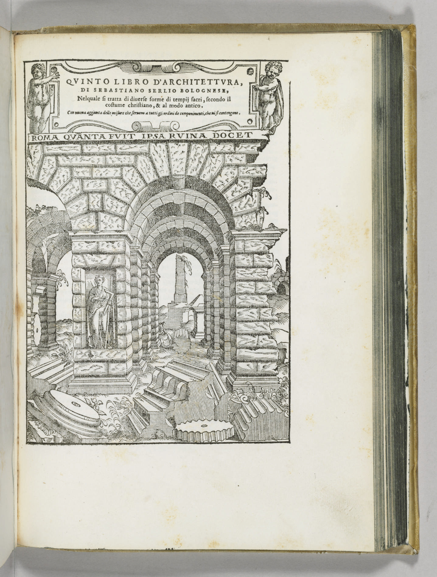 SERLIO, Sebastiano. Libro Primo [-quinto] d'Architettura. - Libro ...