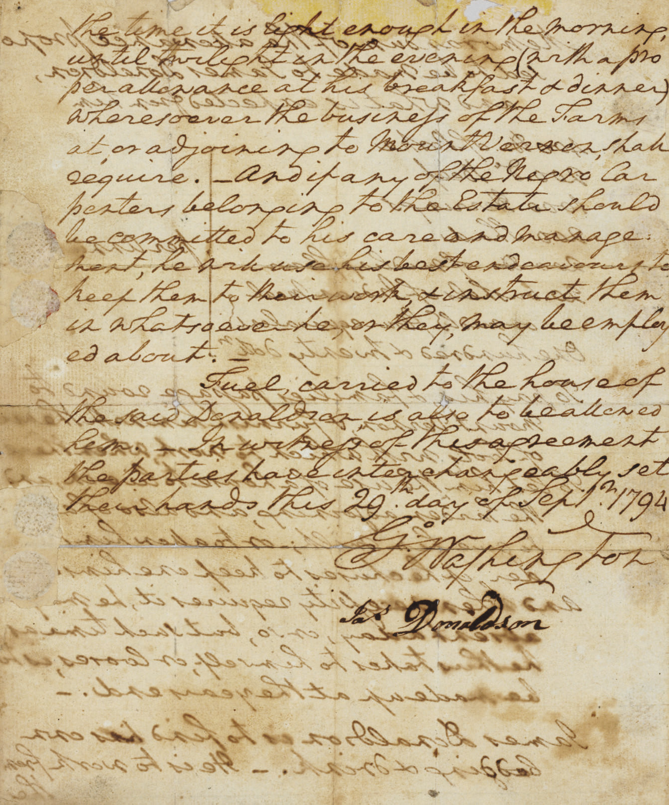 WASHINGTON, George (1732-1799). Autograph document signed ("Go ...