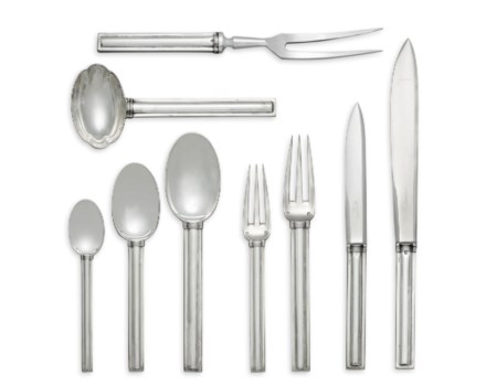 JEAN PUIFORCAT (1887-1945) , A 'CANNES' PATTERN SILVER FLATWARE SERVICE ...