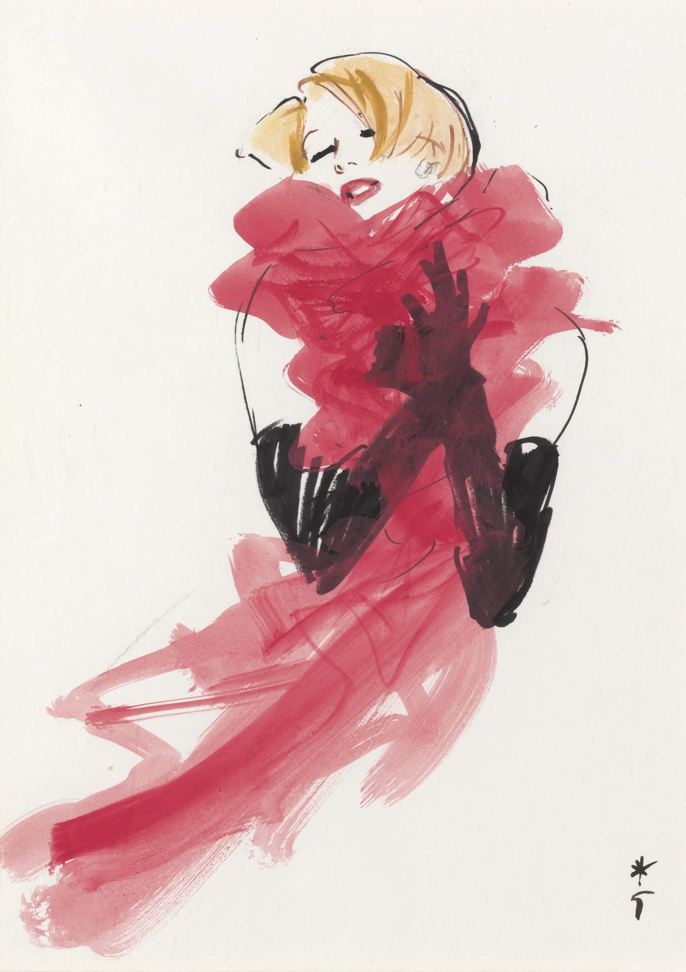 RENE GRUAU (1909-2004) , SKETCH FOR DIOR, CIRCA 1985 | Christie's