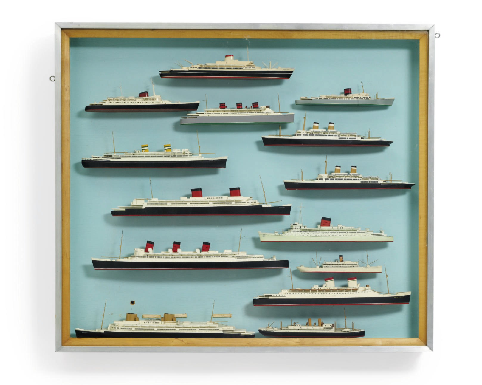 A collection of miniature waterline ocean liner models , VAN RYPER ...