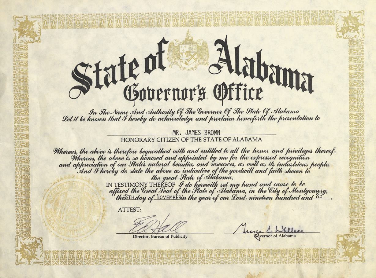 Honorary Citizen Certificate