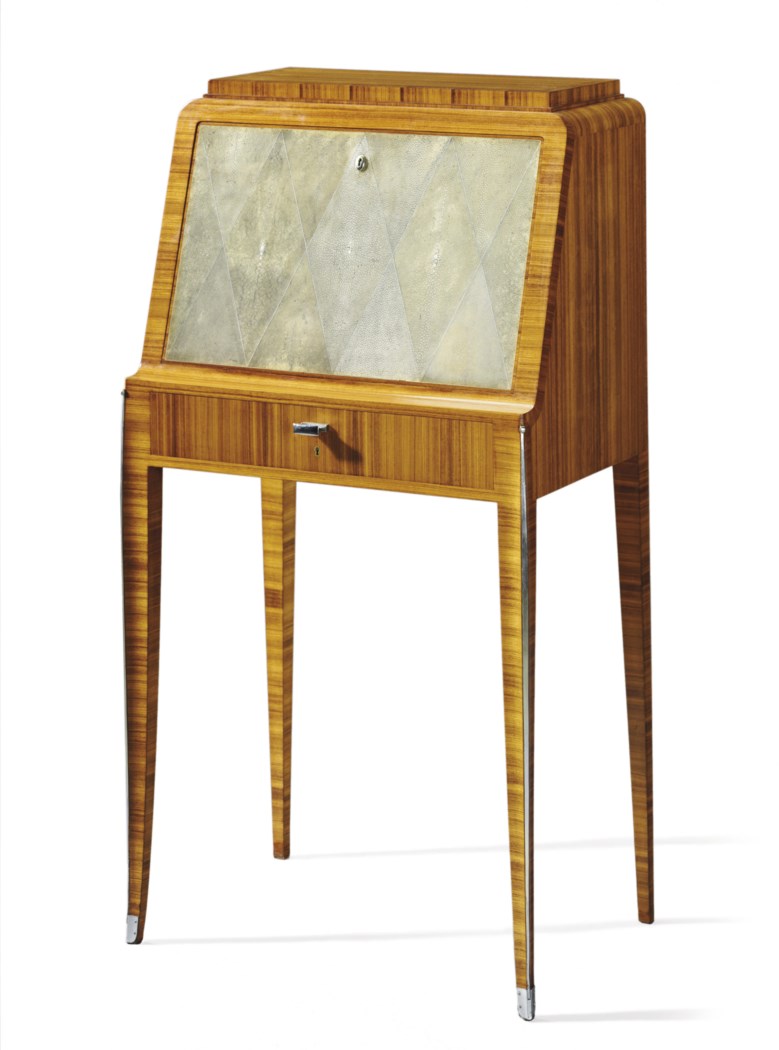 EMILE-JACQUES RUHLMANN (1879-1933) , A PALISSANDRE, IVORY, SILVERED ...