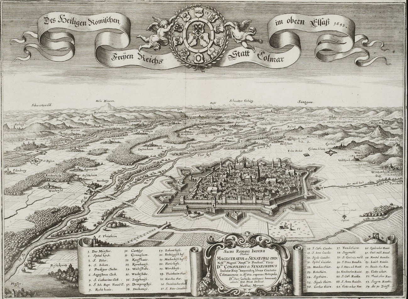 MERIAN, Matthäus (1593-1650). Topographia Alsatia, &c. Das ist ...