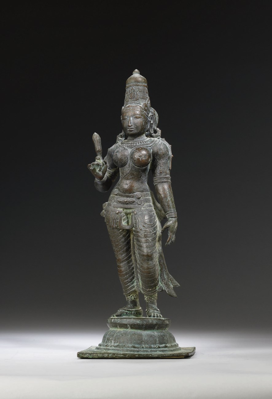 STATUE DE UMA EN BRONZE, INDE DU SUD, EPOQUE NAYAK, XVIEME SIECLE ...