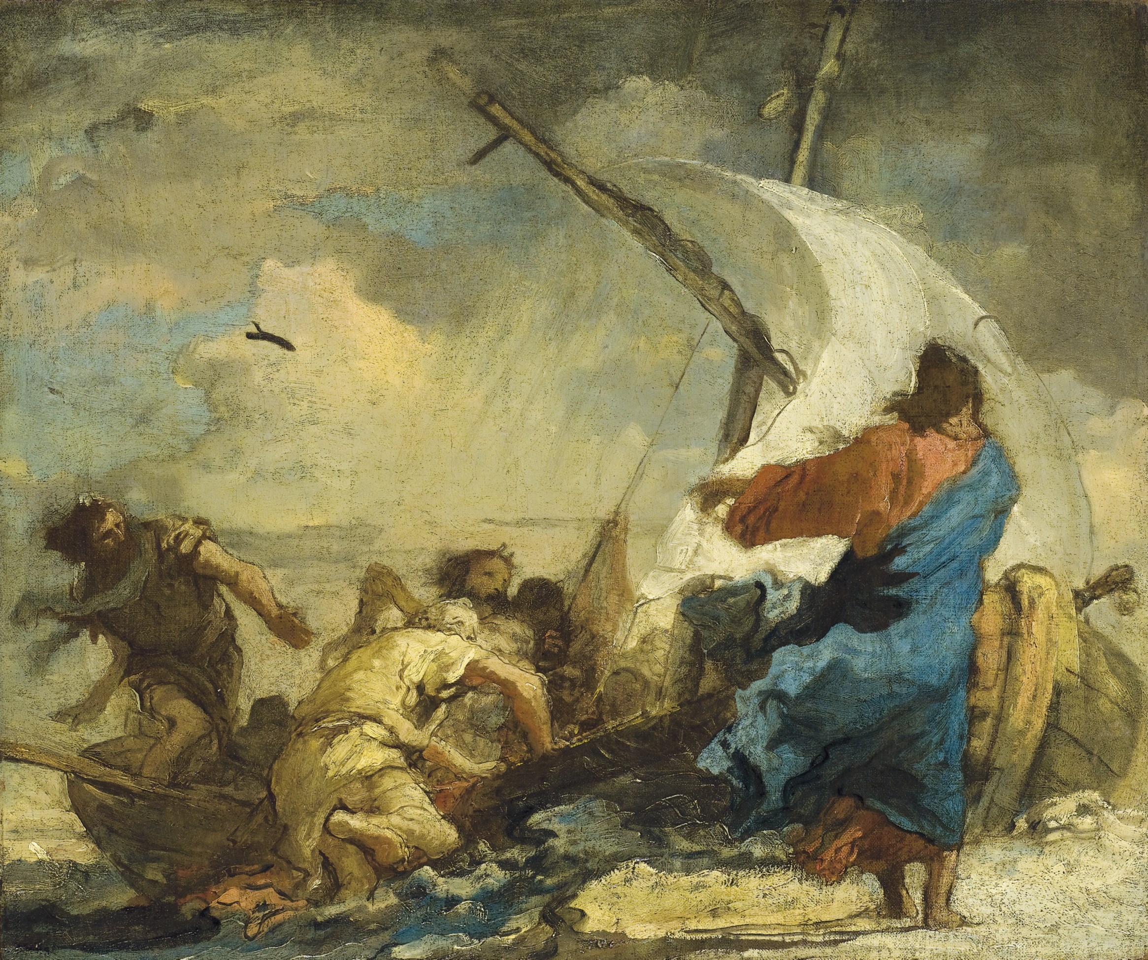 GIOVANNI DOMENICO TIEPOLO (VENISE 1727-1804) , Le Christ calmant la ...