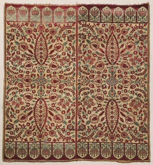 PANNEAUX ACOLLES EN VELOURS DE BROUSSE , TURQUIE, ART OTTOMAN, DEUXIEME ...
