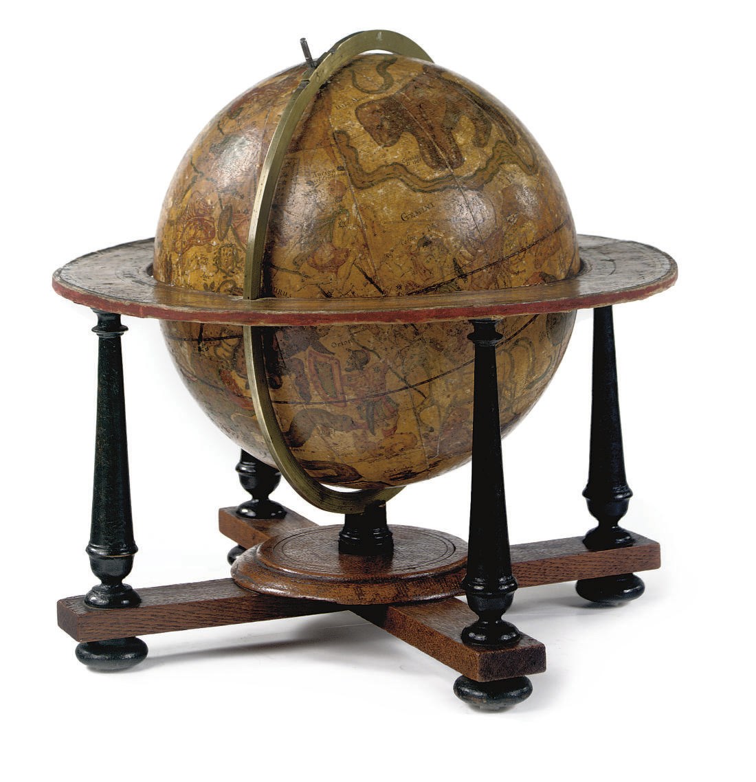 A GERMAN 20-CM. CELESTIAL TABLE GLOBE , ISAAC HABRECHT II, STRASBOURG ...