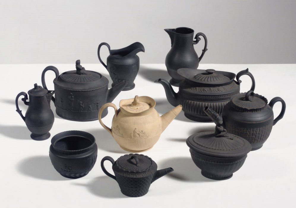 A group of Black Basalt Wedgwood ware