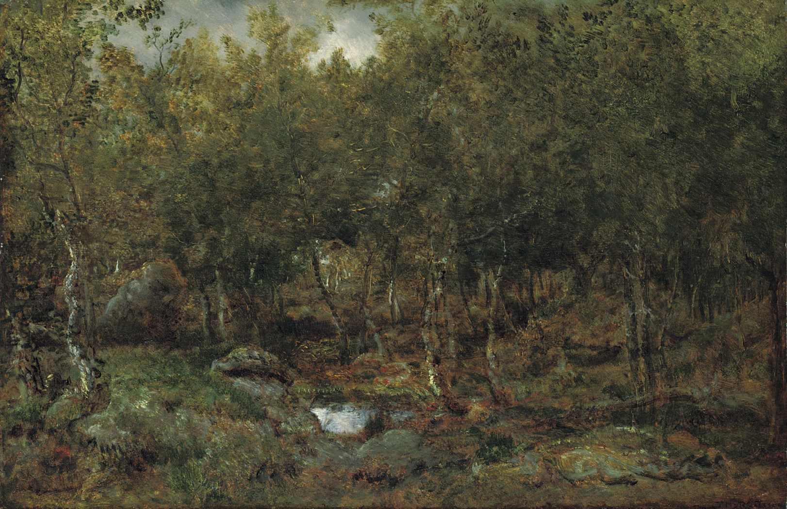 Théodore Rousseau (French, 1812-1867) , Les vieux bouleaux au plateau ...