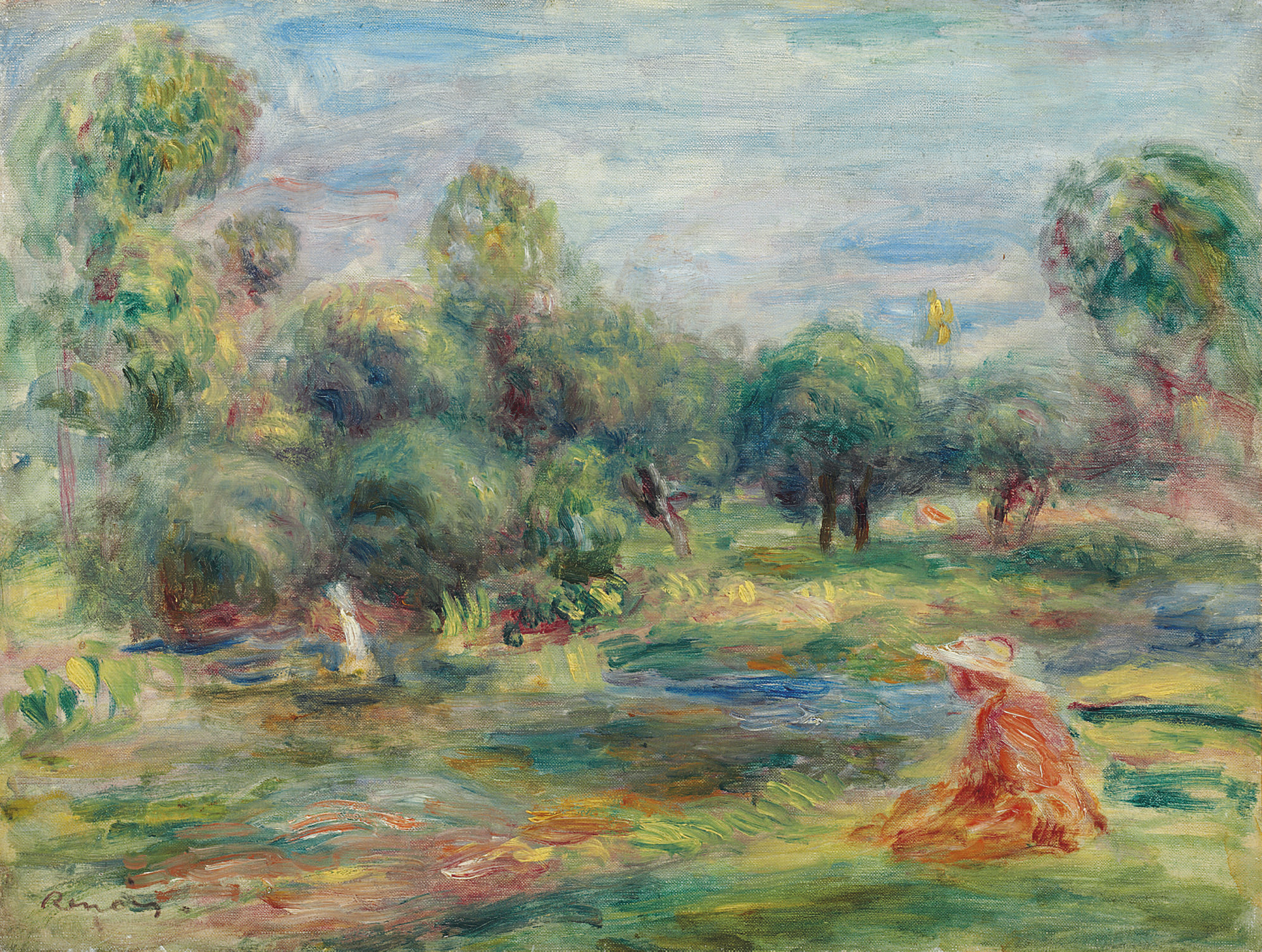 Pierre-Auguste Renoir (1841-1919) , Paysage à Cagnes | Christie's