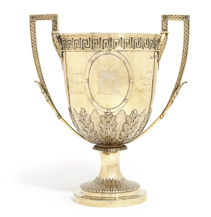 A VICTORIAN SILVER-GILT CUP , MARK OF CHARLES FREDERICK HANCOCK, LONDON ...