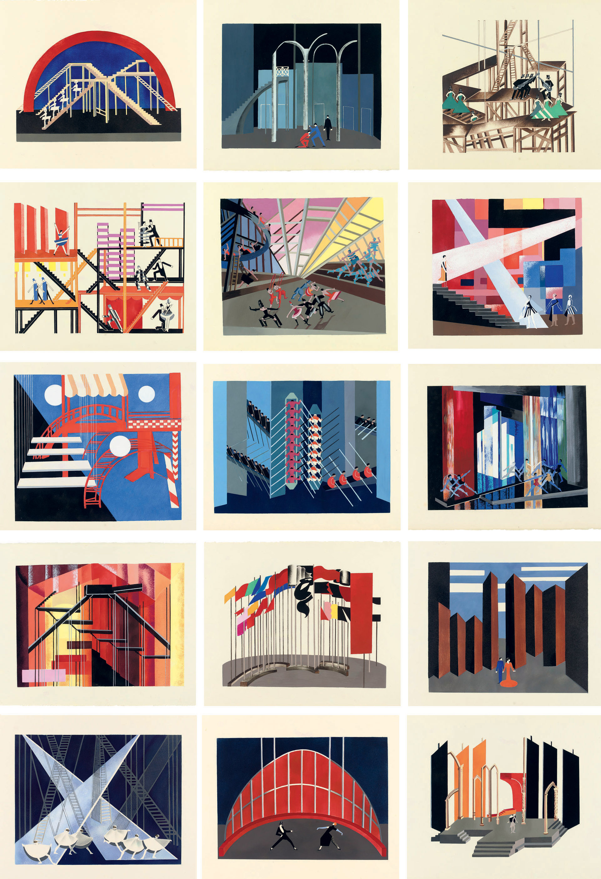 Alexandra Exter (1882-1949) , Décor de Théâtre, Edition des Quatre ...