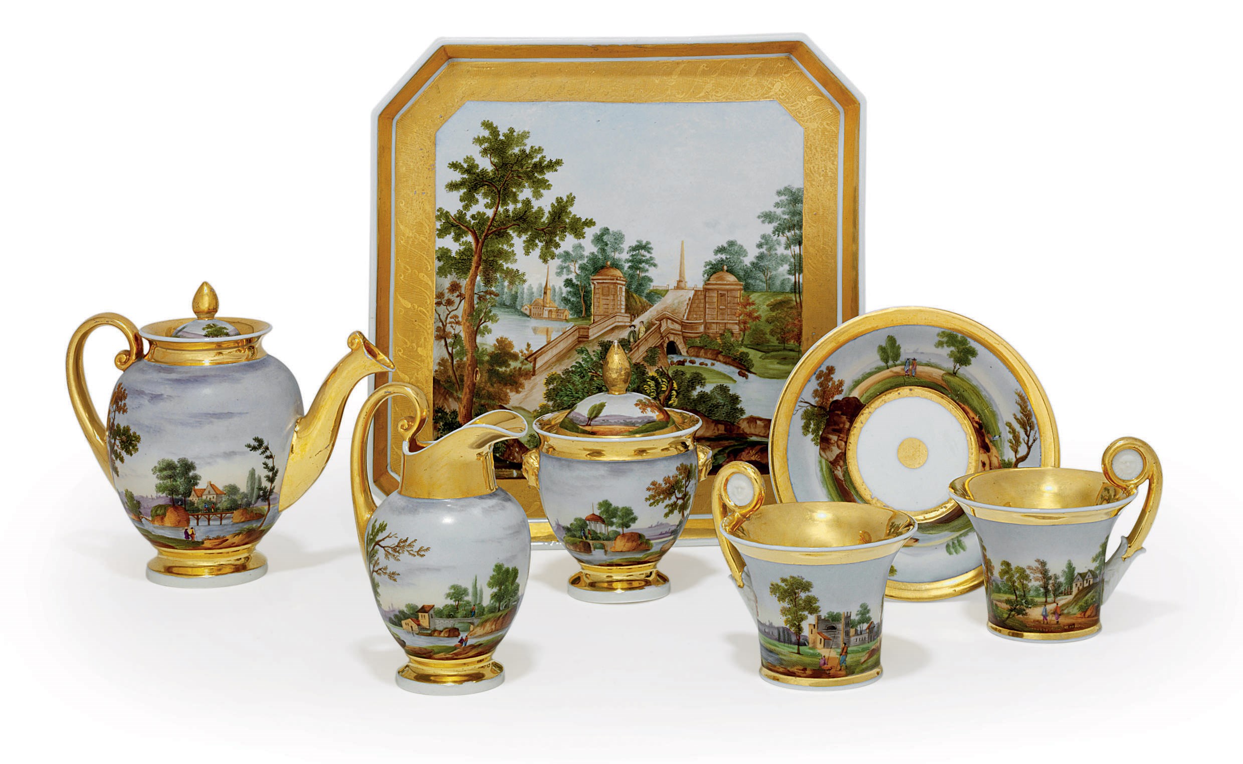 A Porcelain Tete-A-Tete Tea Service , BY THE BATENIN FACTORY, ST ...