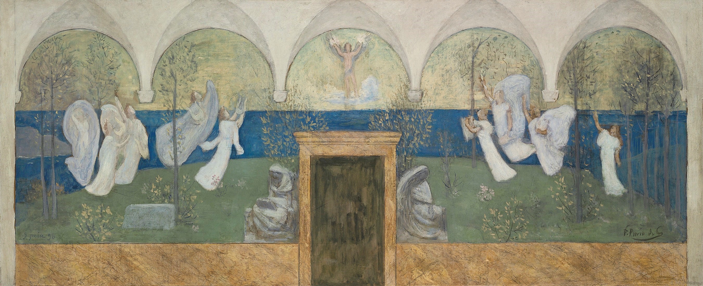 Pierre Puvis De Chavannes (Lyon 1824-1898 Paris) , A preparatory ...