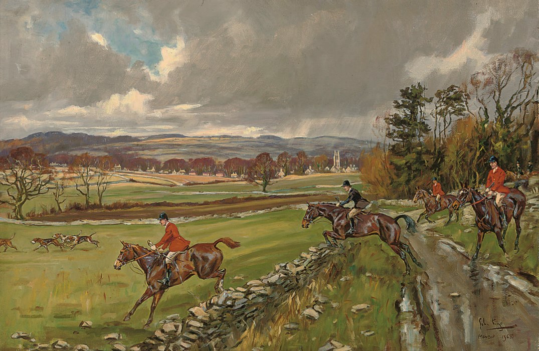 John Gregory King (British, b.1929) , Over wall! Mendip | Christie's