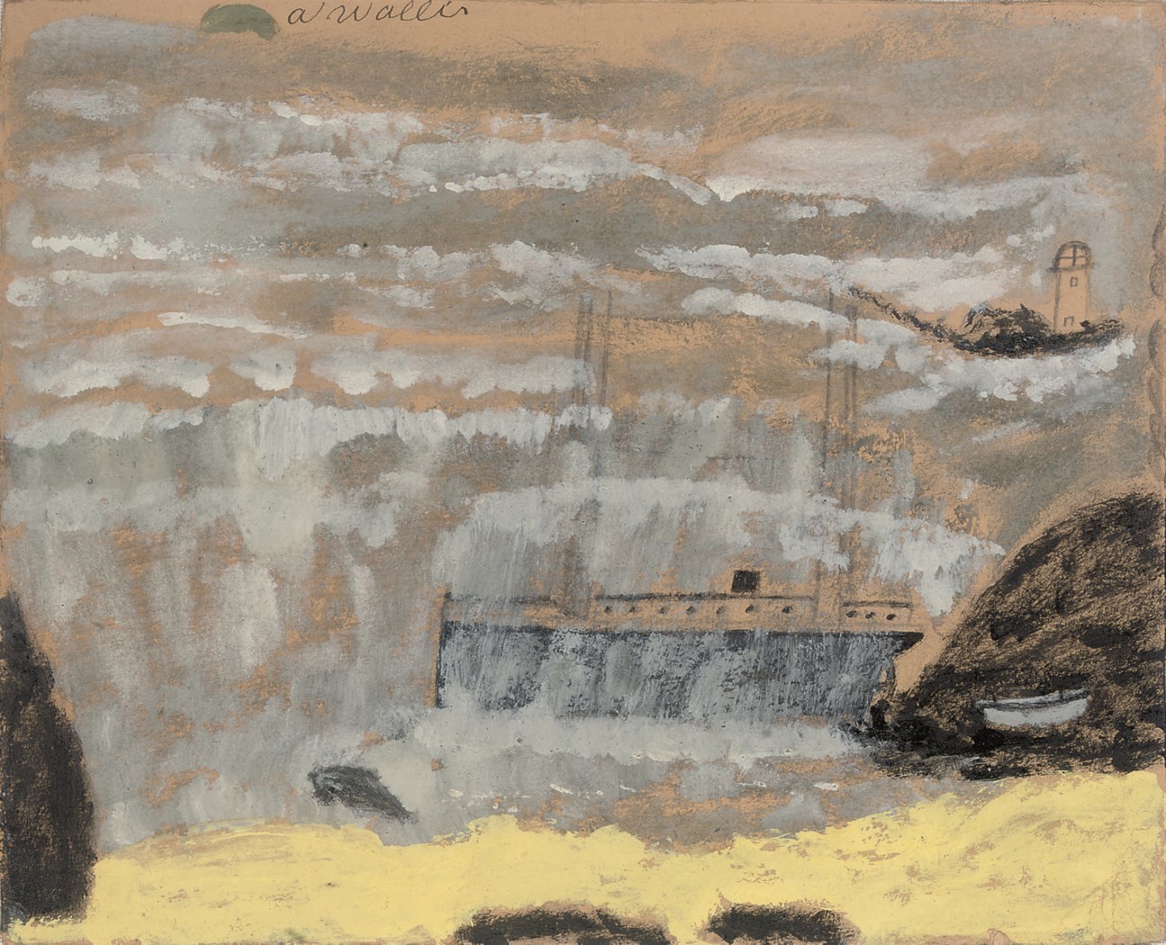 Alfred Wallis (1855-1942) , Sinking Ship and Lifeboat | Christie's