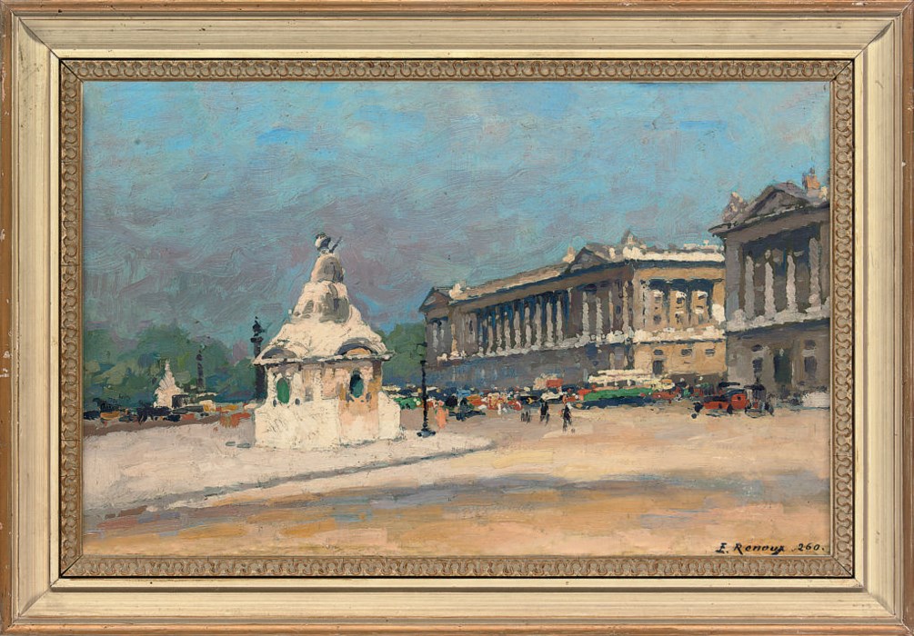 Jules Ernest Renoux (French, 1863-1932) , Place de la Concorde, Paris ...