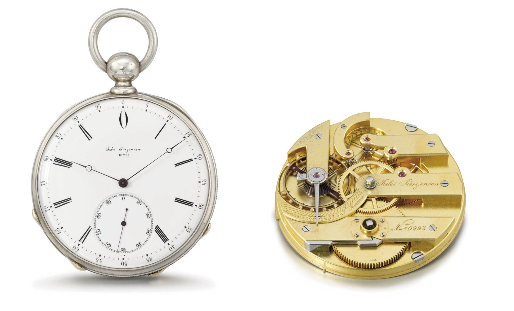 Jules Jürgensen. An important and possibly unique silver openface ...