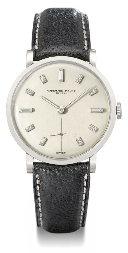 Audemars Piguet. A fine and rare platinum and diamond-set wristwatch ...
