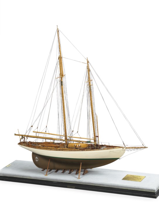 An exhibition standard model of the schooner yacht Brilliant , JOSEPH ...