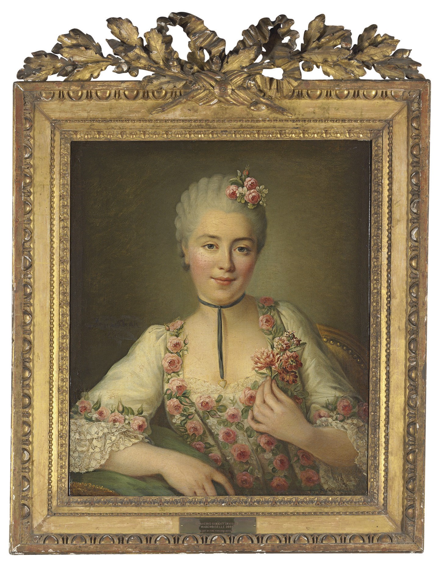François-Hubert Drouais Paris 1727-1775 , Portrait of a Lady said to be ...