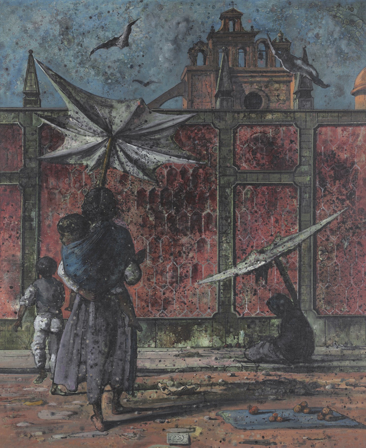 Eugene Berman (1899-1972) , Los Muros Rojos | Christie's