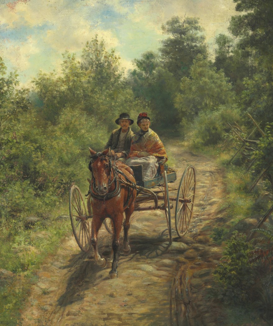 Edward Lamson Henry (1841-1919) , Couple on a Horse and Buggy | Christie's