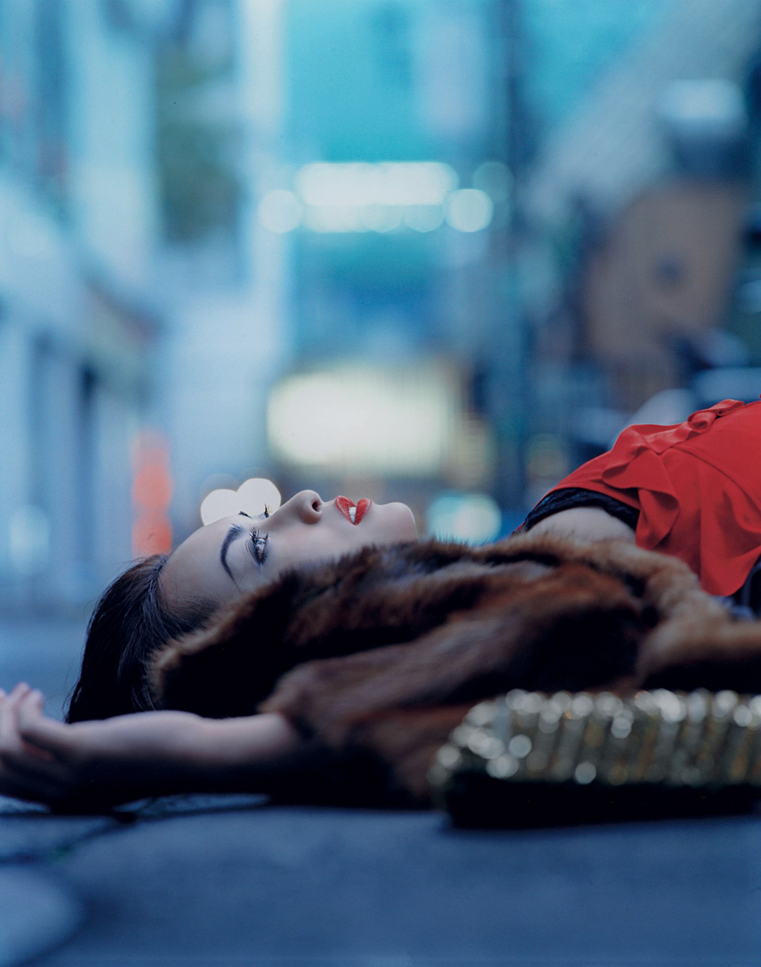 IZIMA KAORU (B. 1954) , Hasegawa Kyoko wears Yves Saint Laurent Rive ...