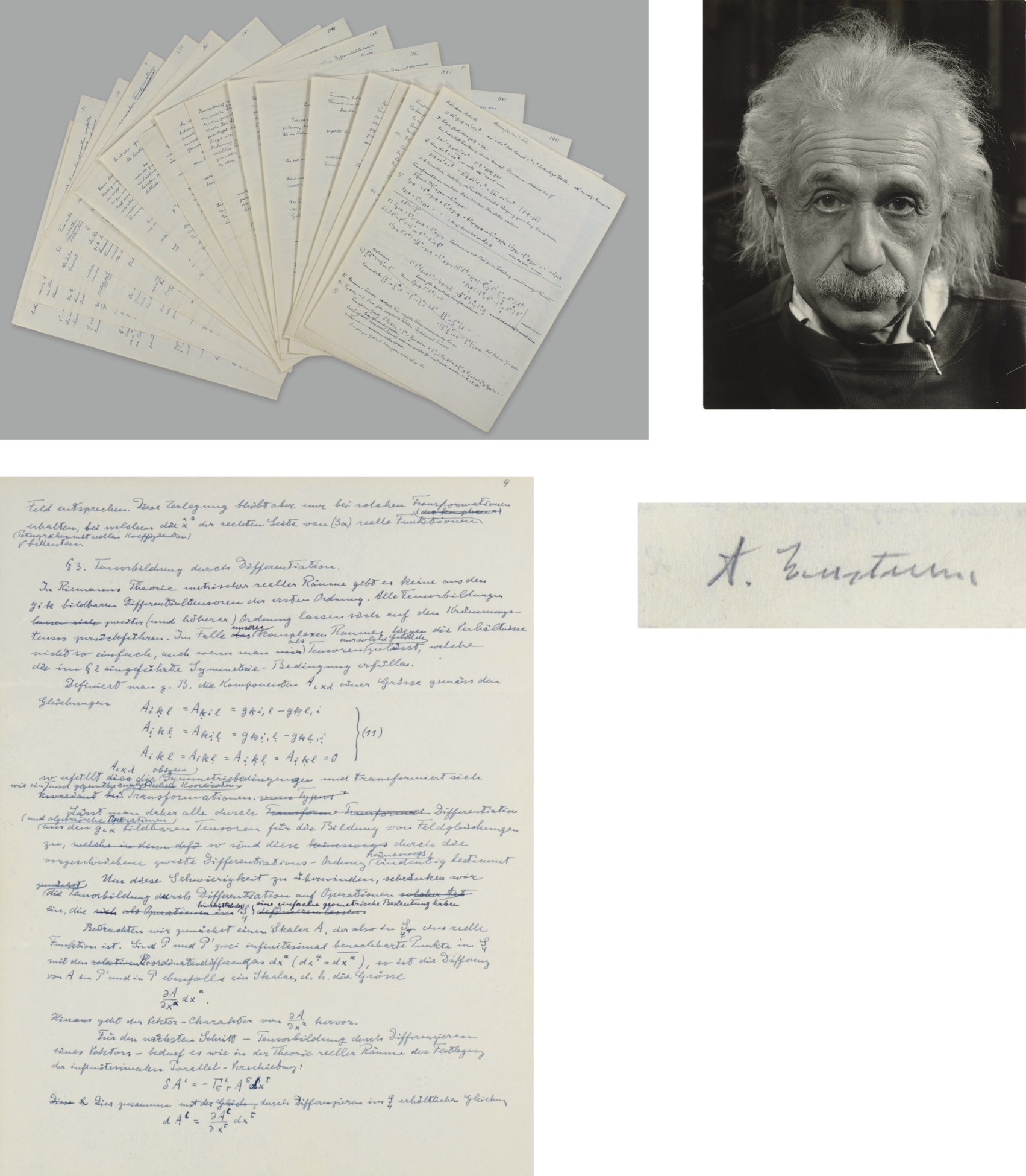 EINSTEIN, Albert (1879-1955). Autograph scientific manuscript signed ...