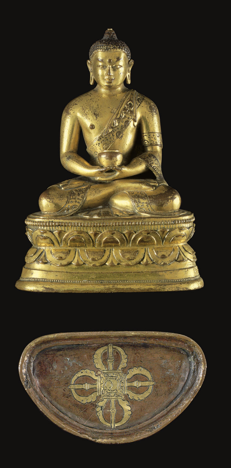 A Gilt Bronze Figure of Amitayus