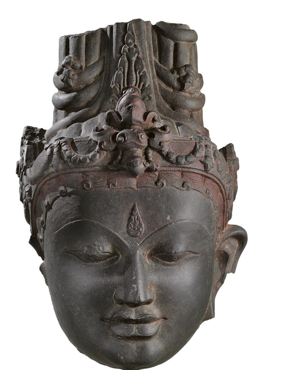 A black stone head of Vishnu , NORTHEASTERN INDIA, PALA PERIOD, 12TH ...